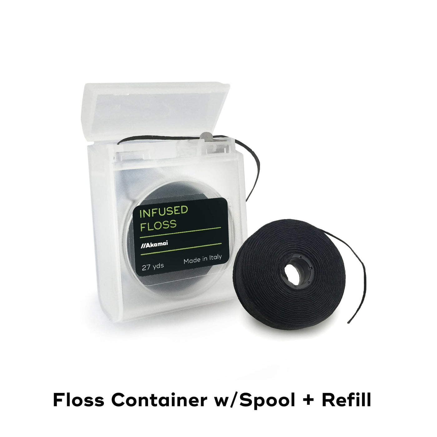 Akamai Infused Black Floss Spool Refill | Dental Floss